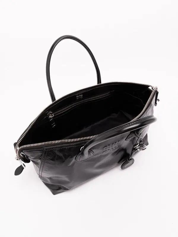 Miu Miu Shiny Leather Top Handle Bag