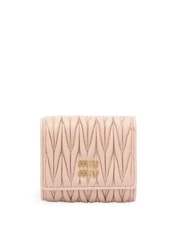 Miu Miu Small Matelassé Nappa Leather Wallet - Multicolor