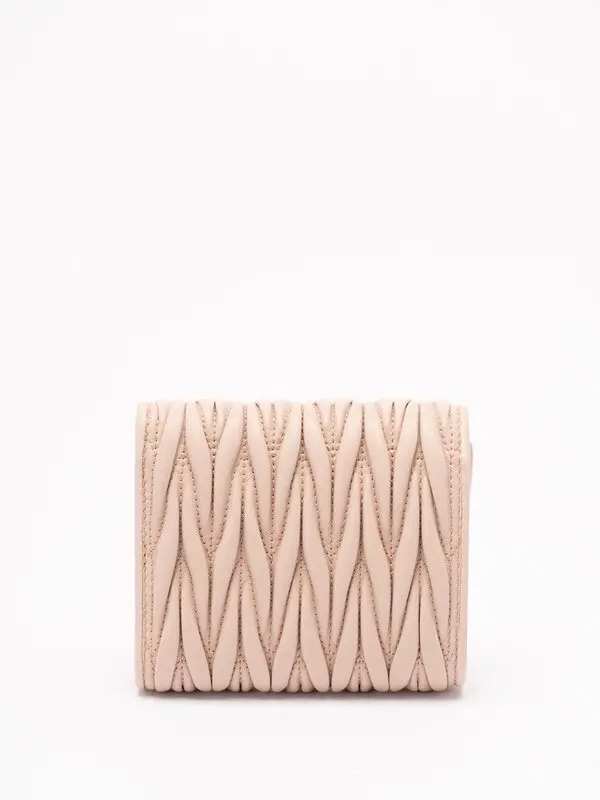 Miu Miu Small Matelassé Nappa Leather Wallet