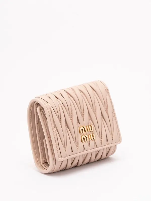 Miu Miu Small Matelassé Nappa Leather Wallet