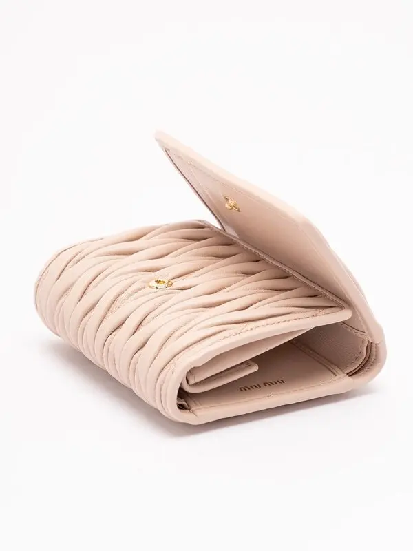 Miu Miu Small Matelassé Nappa Leather Wallet