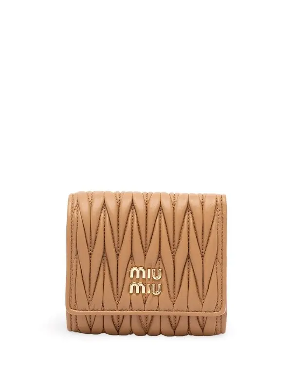 Miu Miu Small Matelassé Nappa Leather Wallet - Multicolor