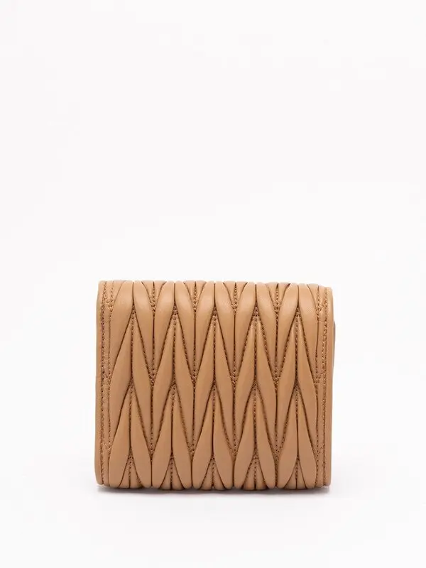 Miu Miu Small Matelassé Nappa Leather Wallet
