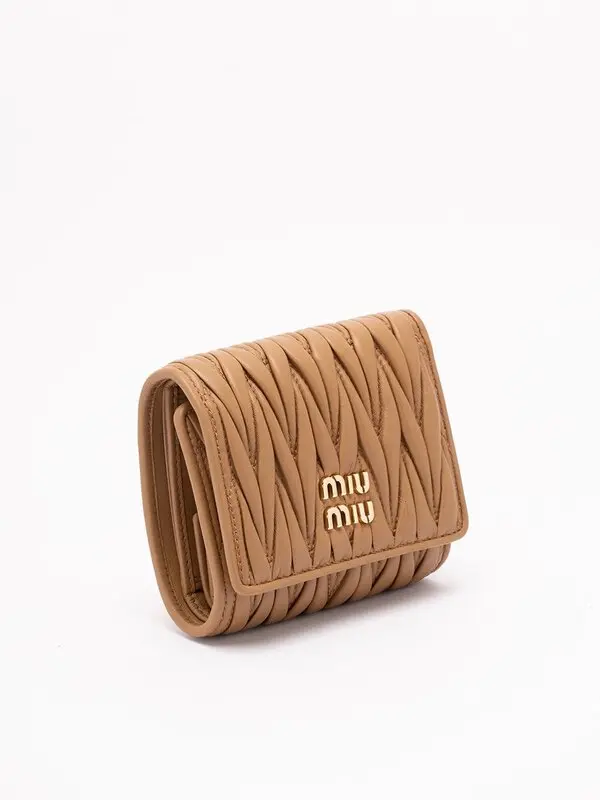 Miu Miu Small Matelassé Nappa Leather Wallet