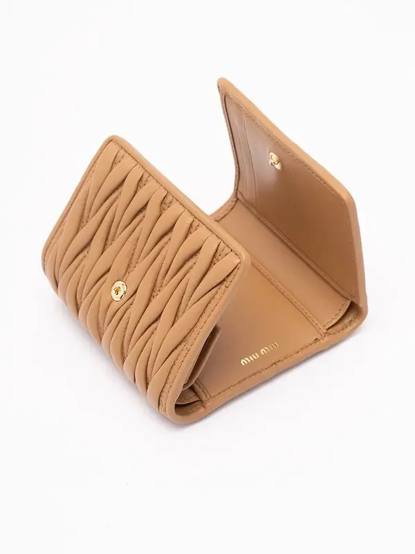 Miu Miu Small Matelassé Nappa Leather Wallet