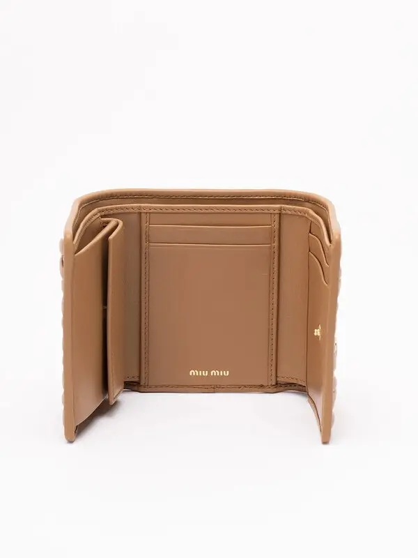 Miu Miu Small Matelassé Nappa Leather Wallet