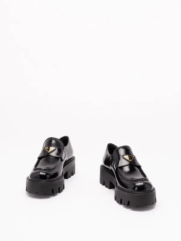 Prada Brushed Leather Loafers - Multicolor