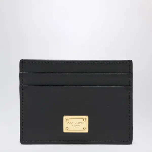 Dolce & Gabbana Plonge Calf Leather Card Holder - Black