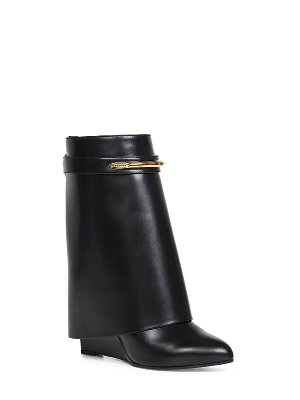Givenchy Wedge Ankle Boots With Gold Tone Detail