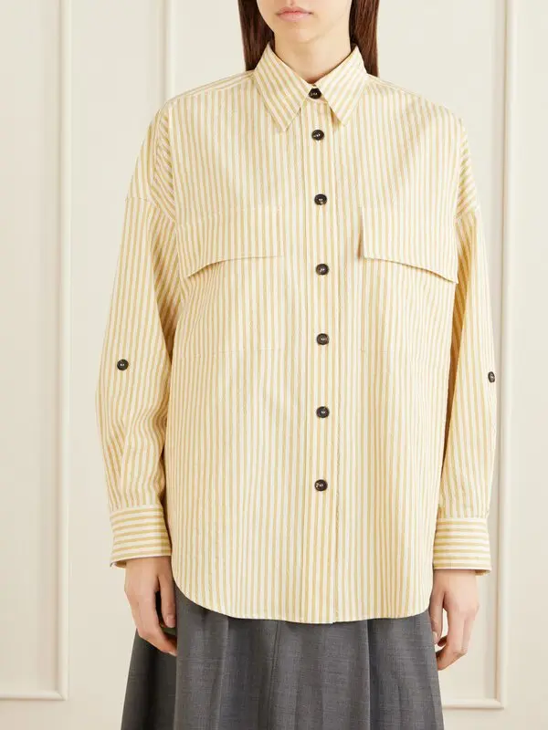 Brunello Cucinelli Striped Cotton-blend Shirt