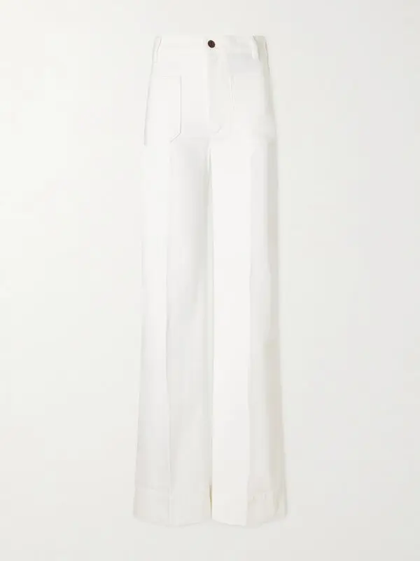 Victoria Beckham Alina High-rise Wide-leg Jeans - White