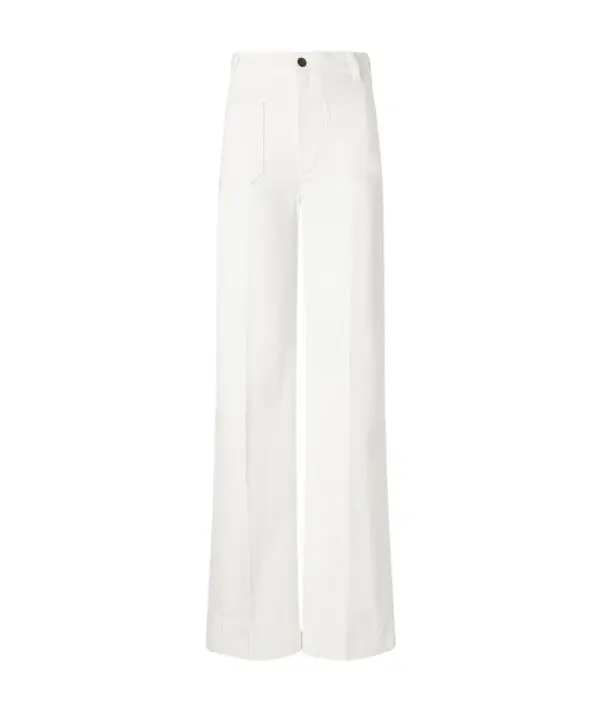 Victoria Beckham Alina High-rise Wide-leg Jeans - White