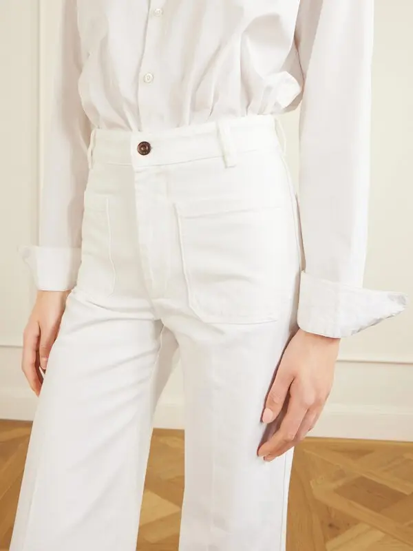 Victoria Beckham Alina High-rise Wide-leg Jeans - White