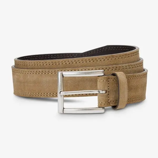 Allen Edmonds Bourbon Street Suede Dress Belt - Tan