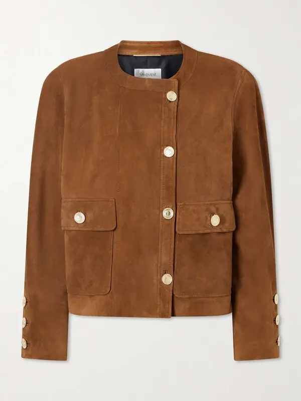 Saint Laurent Paneled Suede Jacket