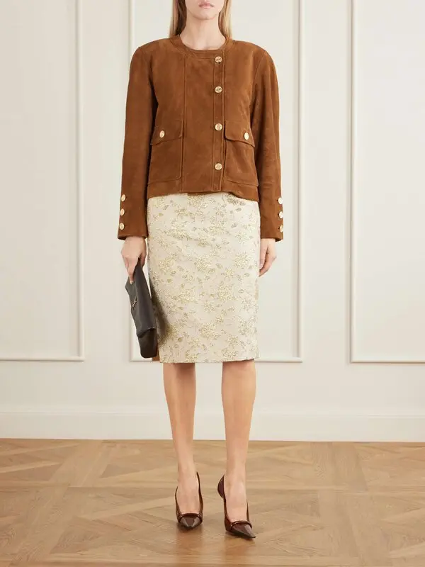 Saint Laurent Paneled Suede Jacket