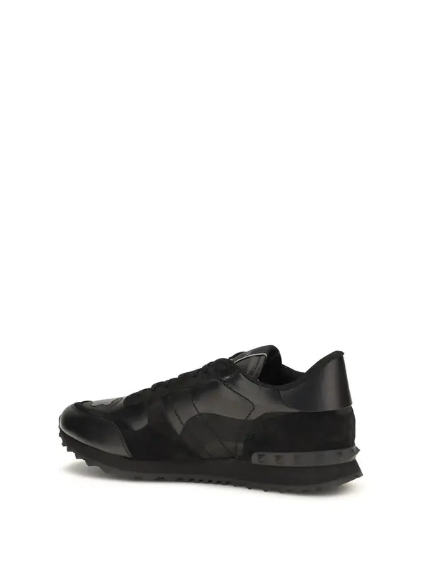 Valentino Garavani Rockrunner Camouflage Sneakers - Black