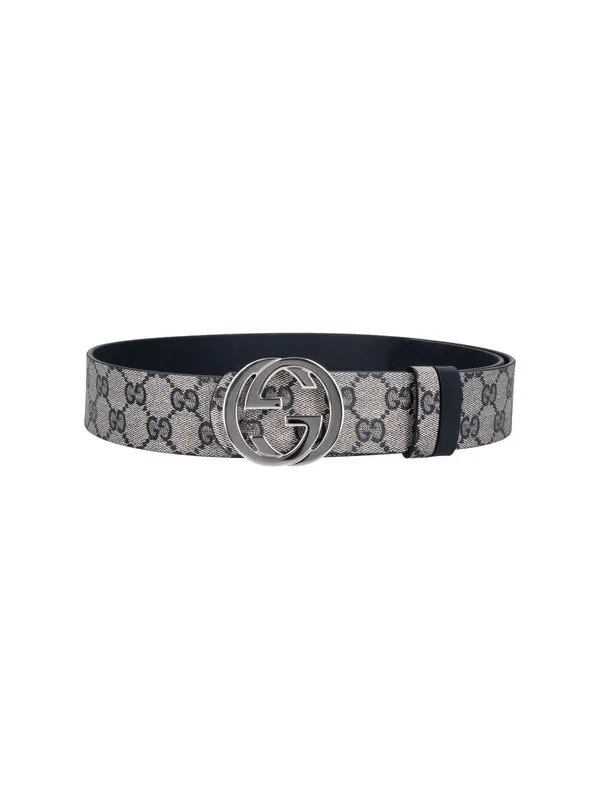 Gucci Reversible Belt "gg - Blue