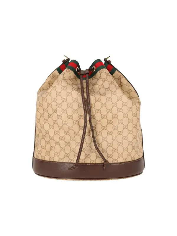 Gucci Venice" Large Bucket Bag - Beige