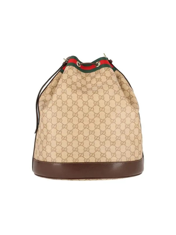 Gucci Venice" Large Bucket Bag - Beige