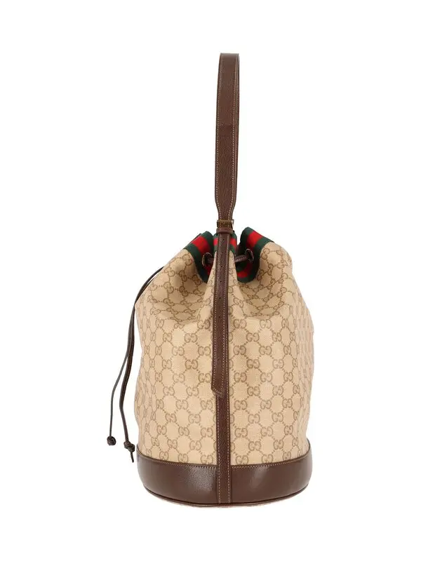 Gucci Venice" Large Bucket Bag - Beige