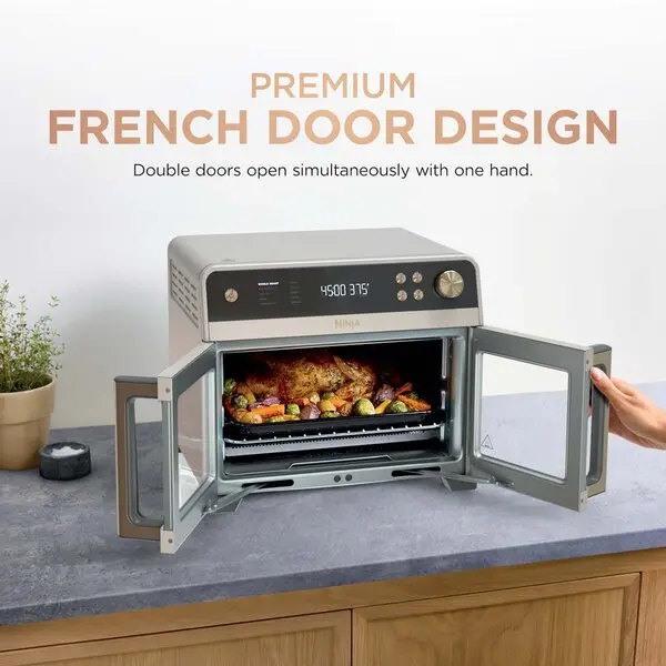 NINJA French Door Marilyn Monroe Premier Air Fryer, Convection Oven, Toaster - Stone/gold