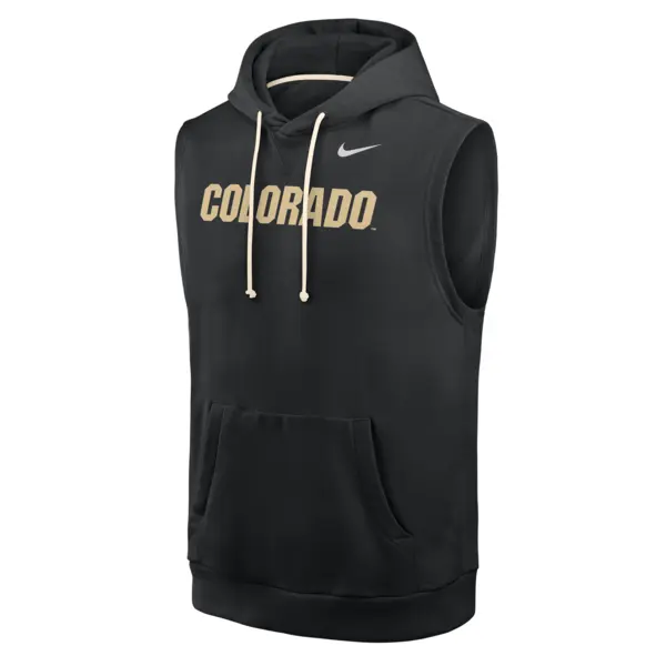 Nike Colorado Buffaloes Sleeveless Fleece Hoodie - Black