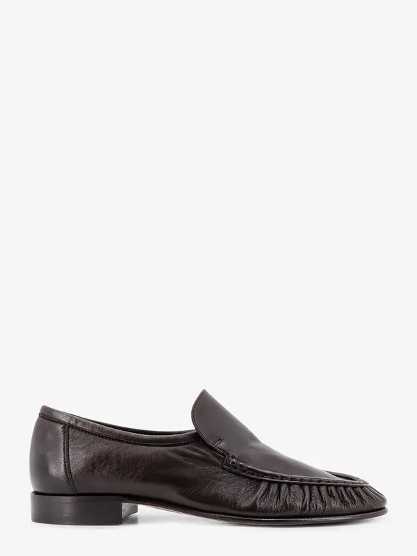 THE ROW Soft Moccasin Two Leather - Black