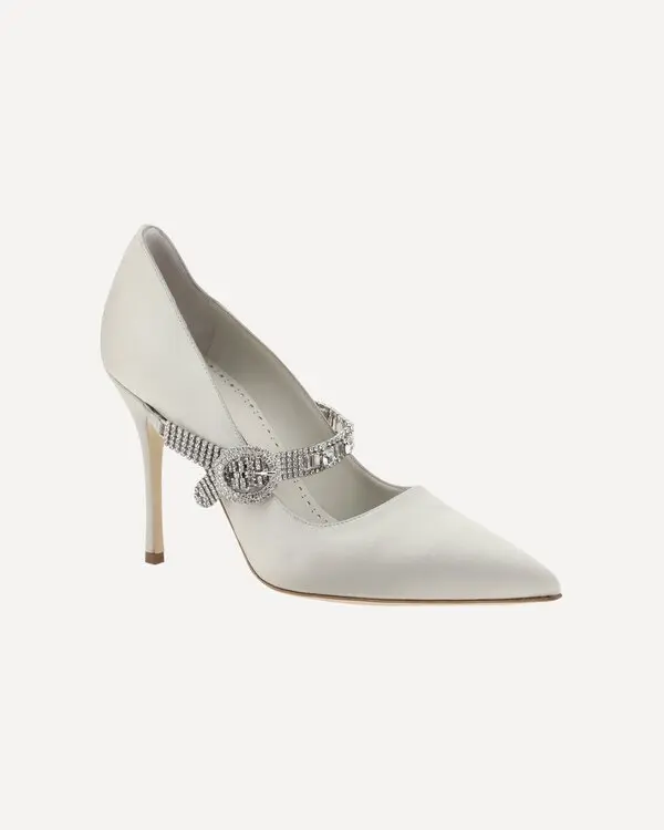 Manolo Blahnik Hamedi Embellished Stiletto Pumps