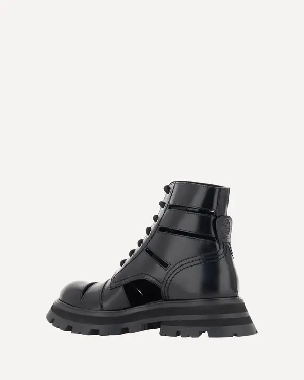 Alexander McQueen Wander Cut-out Combat Boots