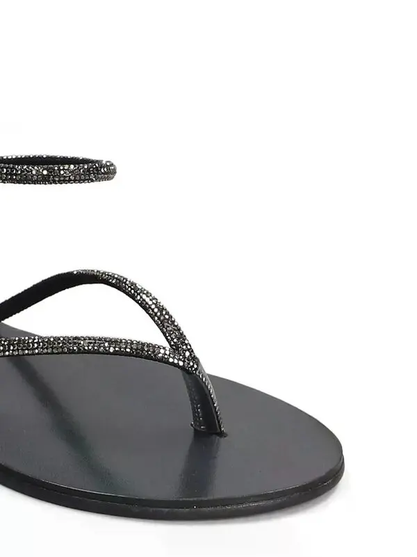 NICOLAS LAINAS Crystal-embellished Flat Sandals