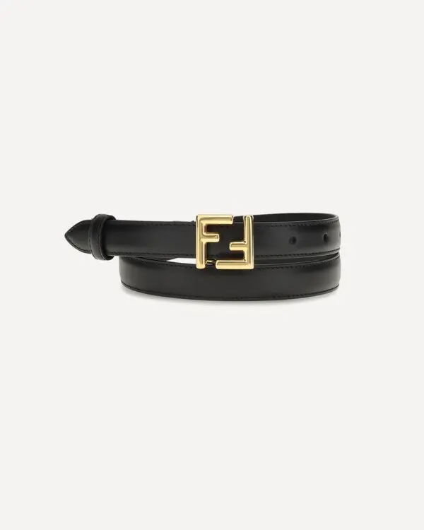 Fendi Ff Logo Leather Belt