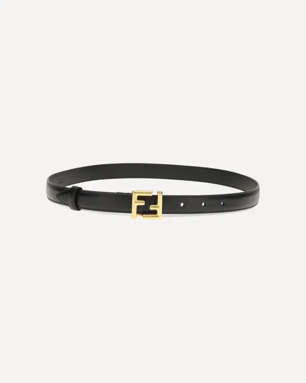 Fendi Ff Logo Leather Belt