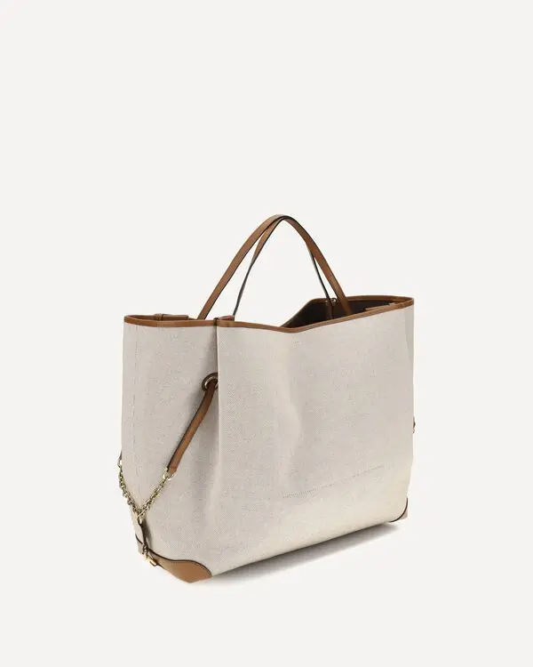 Chloé Large Carry Tote Bag - Beige