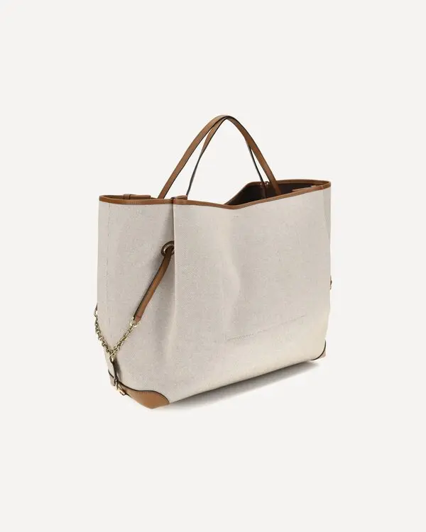 Chloé Large Carry Tote Bag - Beige
