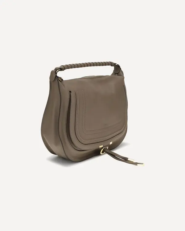 Chloé Marcie Shoulder Bag - Beige