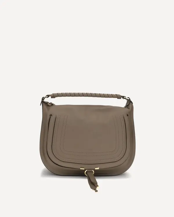 Chloé Marcie Shoulder Bag - Beige