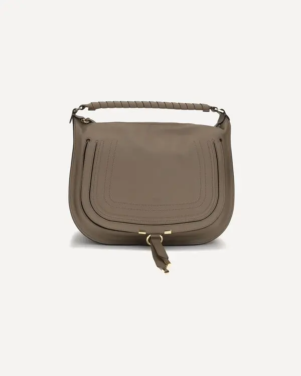 Chloé Marcie Shoulder Bag - Beige