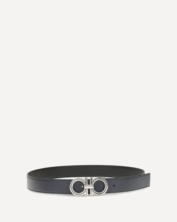 FERRAGAMO Reversible Leather Belt With Gancini Buckle