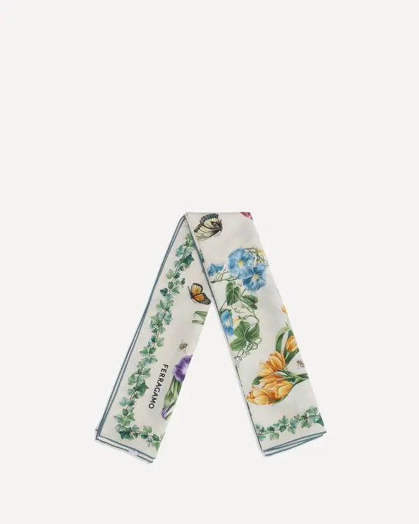 FERRAGAMO Eden Print Silk Scarf - Multicolour
