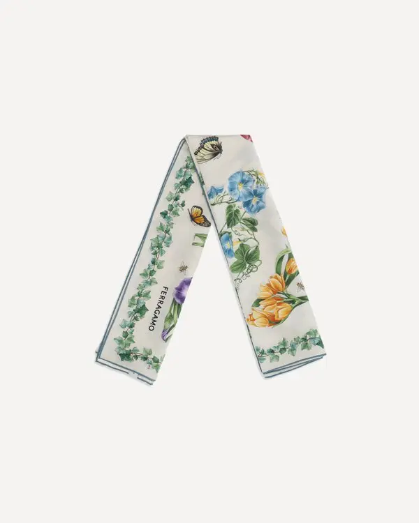 FERRAGAMO Eden Print Silk Scarf - Multicolour