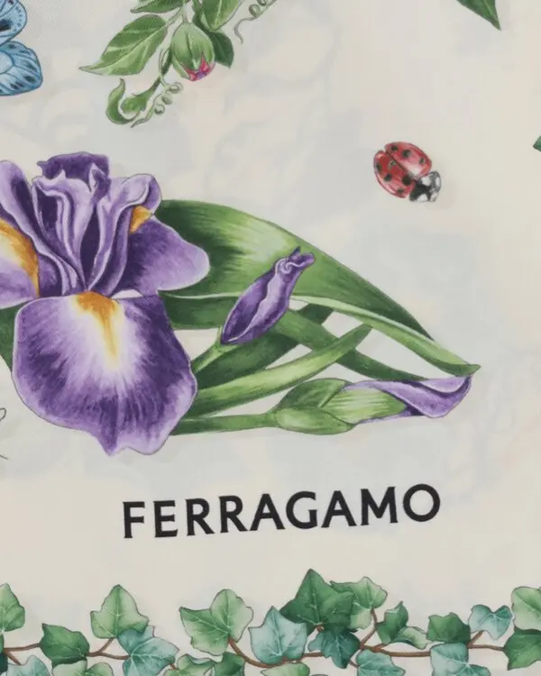 FERRAGAMO Eden Print Silk Scarf - Multicolour