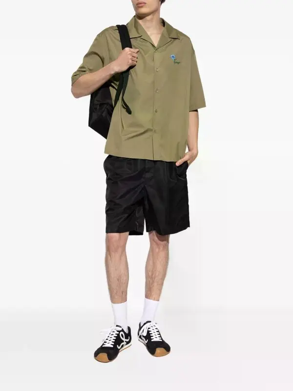Kenzo Tulip-embroidered Short-sleeve Shirt