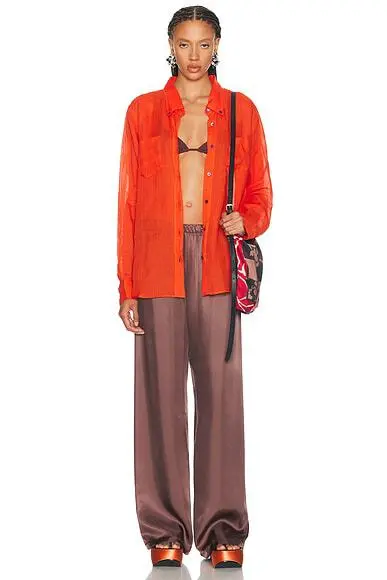 Dries Van Noten Long Sleeve Button Up Shirt
