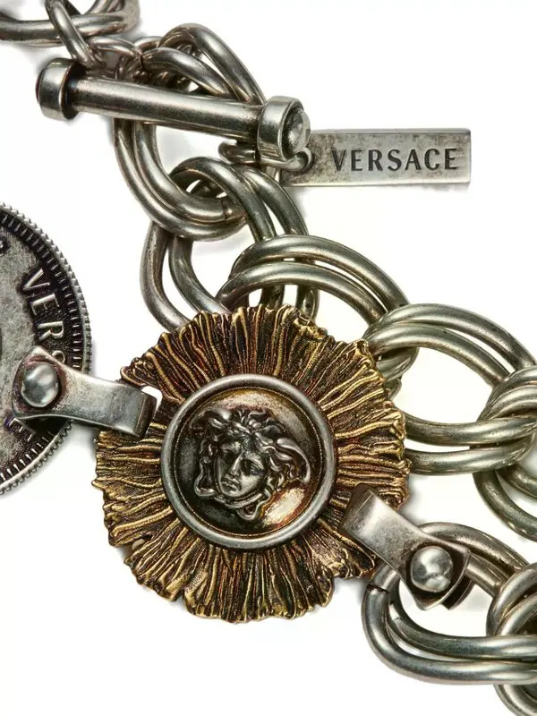 Versace Medusa Icon Coins Chain Bracelet