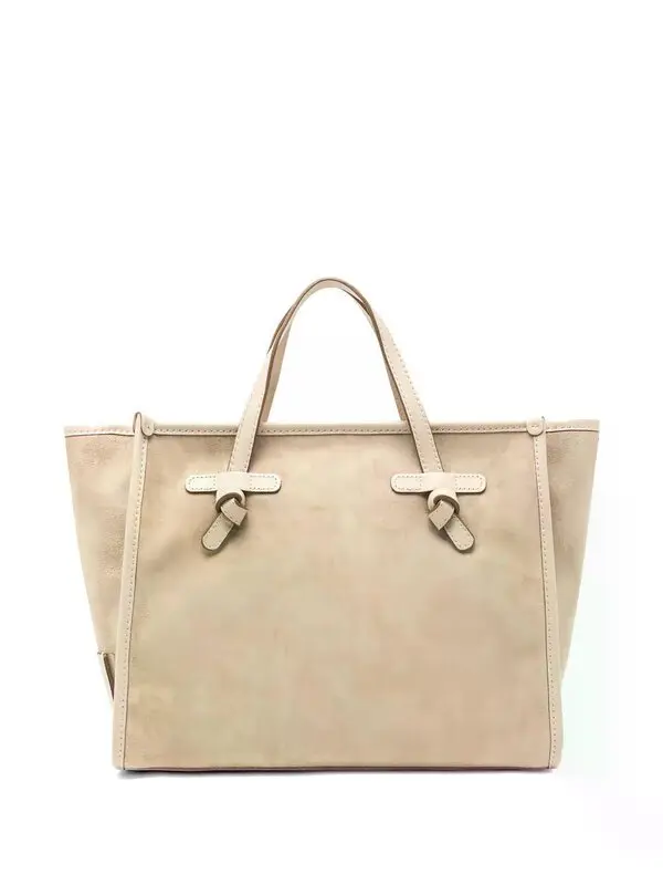 MARCELLA CLUB Suede Knot Detail Tote Bag - Neutrals