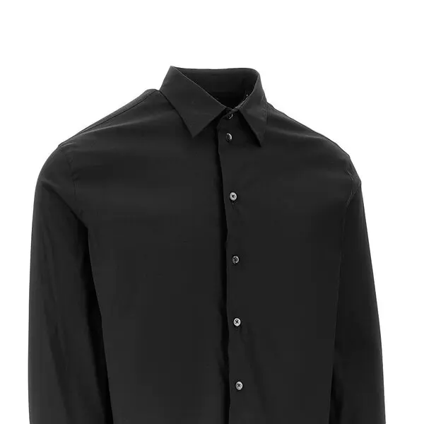 Emporio Armani Tretch Poplin Hirt - Black