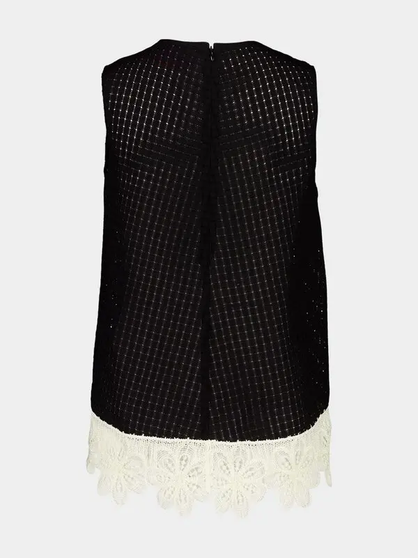 La DoubleJ Sleeveless Top With Lace Hem