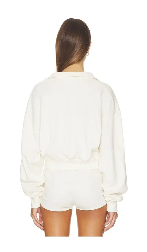 Eterne Cropped Half-zip Sweatshirt