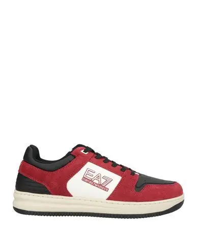 EA7 Low-top Sneakers In Suede And Synthetic Material - Red